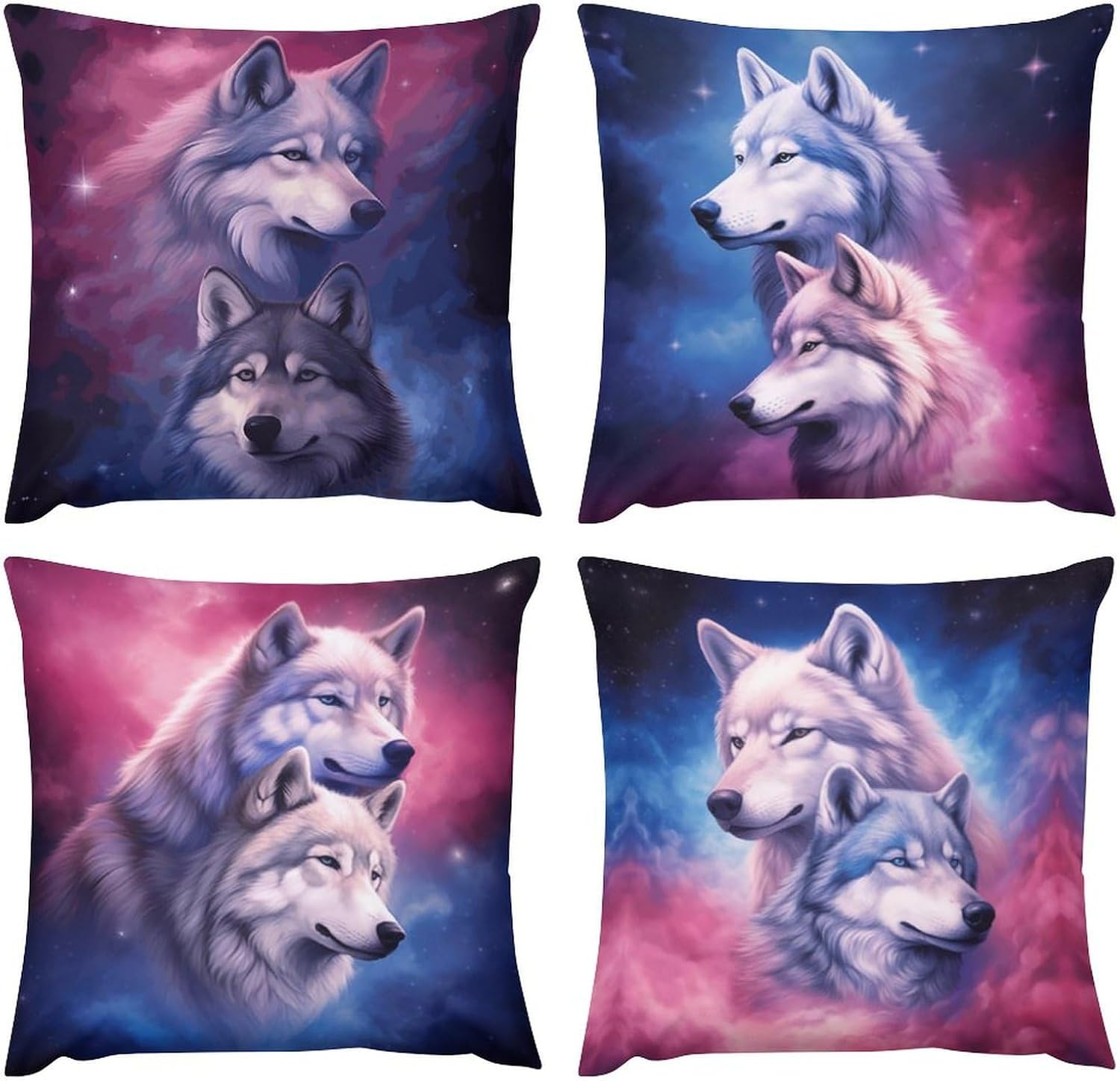 Amazon.com: Joyidec Pack of 4 Spring Two Wolves Nebulae Star Decorative ...