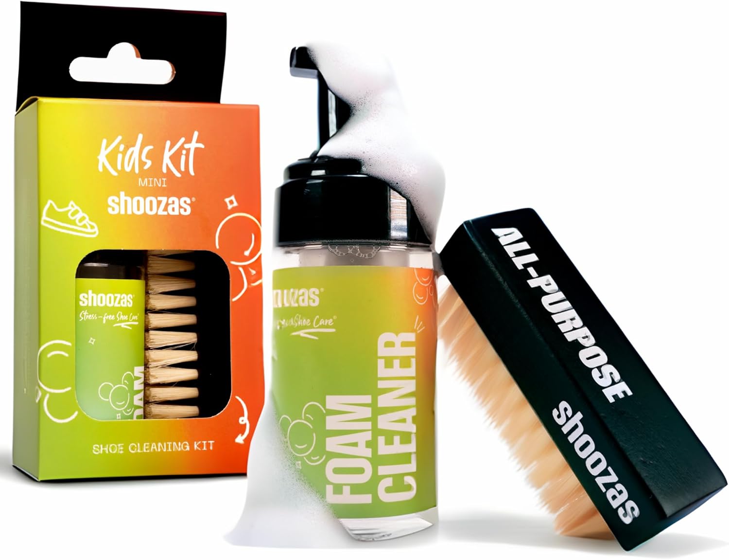 Amazon.com: Shoozas Kids Shoe Cleaner Kit - Fun and Mess-free, No Water ...