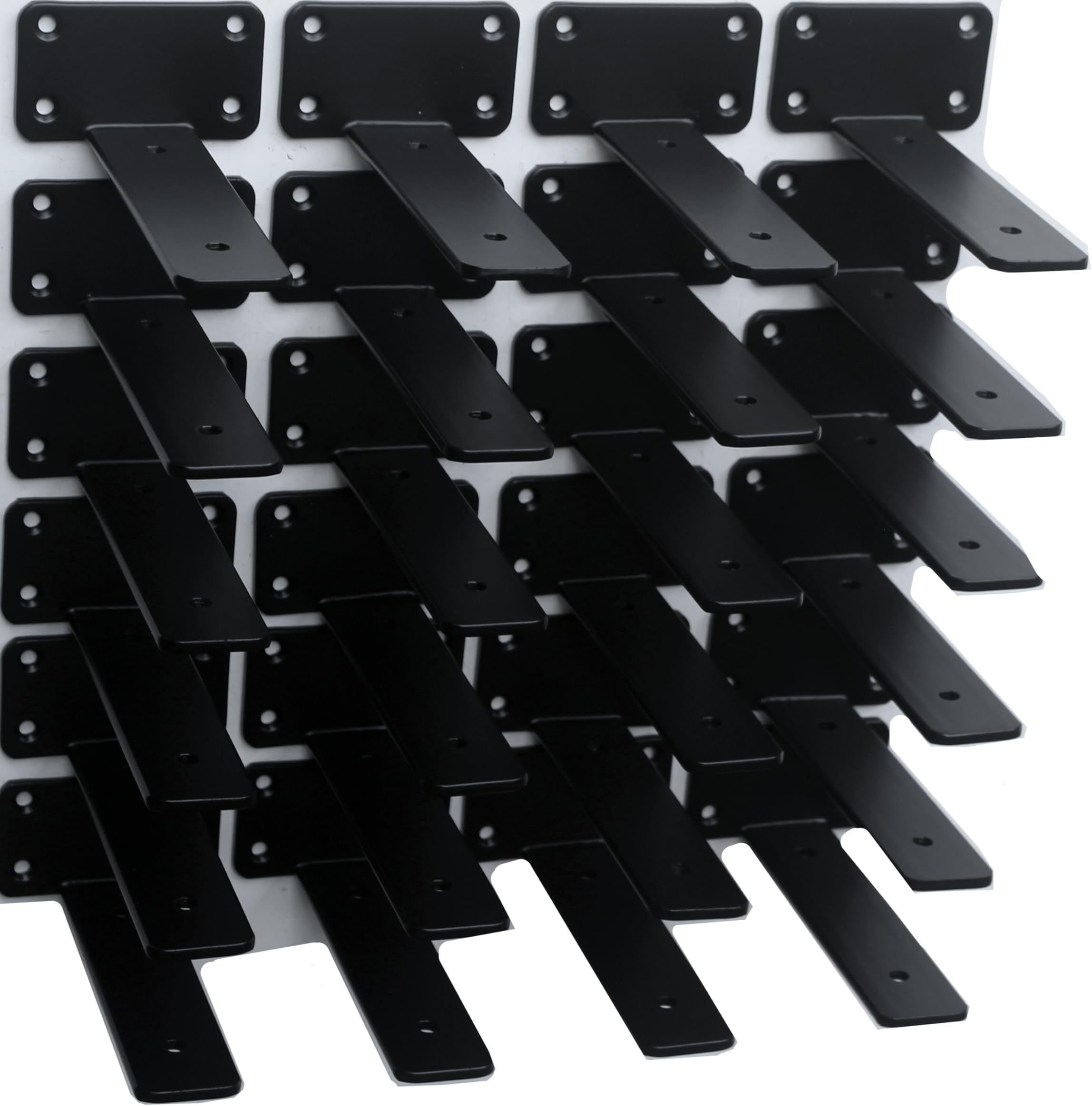 Amazon.com: 6 Pack - 4 inch White L Shelf Bracket (1/5 Inch Thicked ...