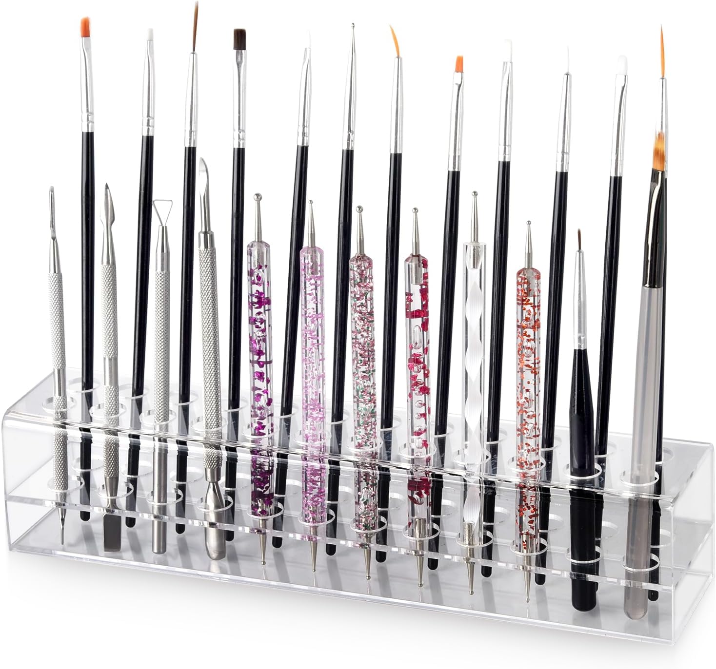 Amazon.com: Wiojtry Nail Art Tool Organizer, Nail Brush Holder, Nail ...