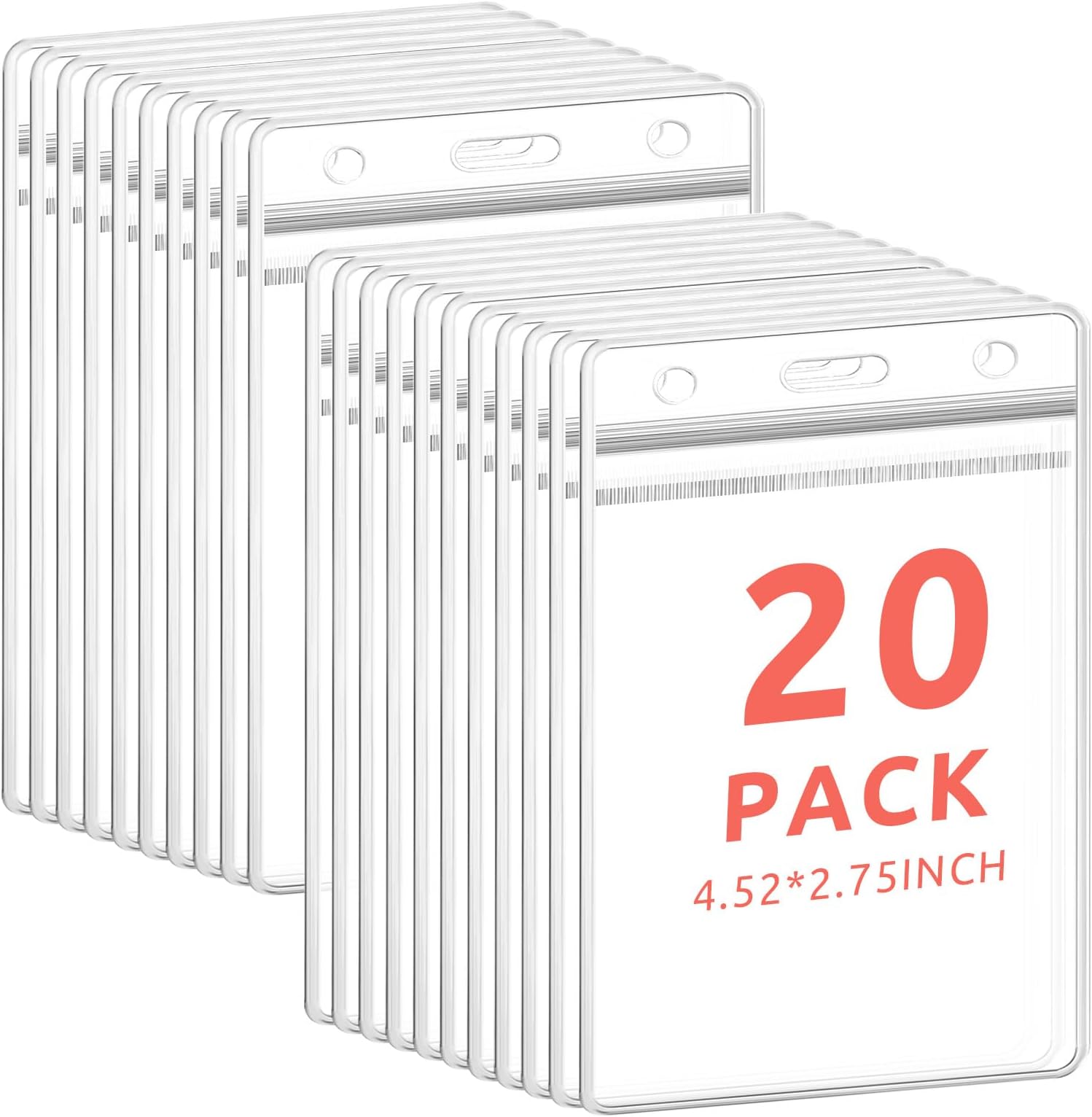 Badge Holder,Bird Fiy 50PCS Waterproof Type Vertical Clear Name Tag ...