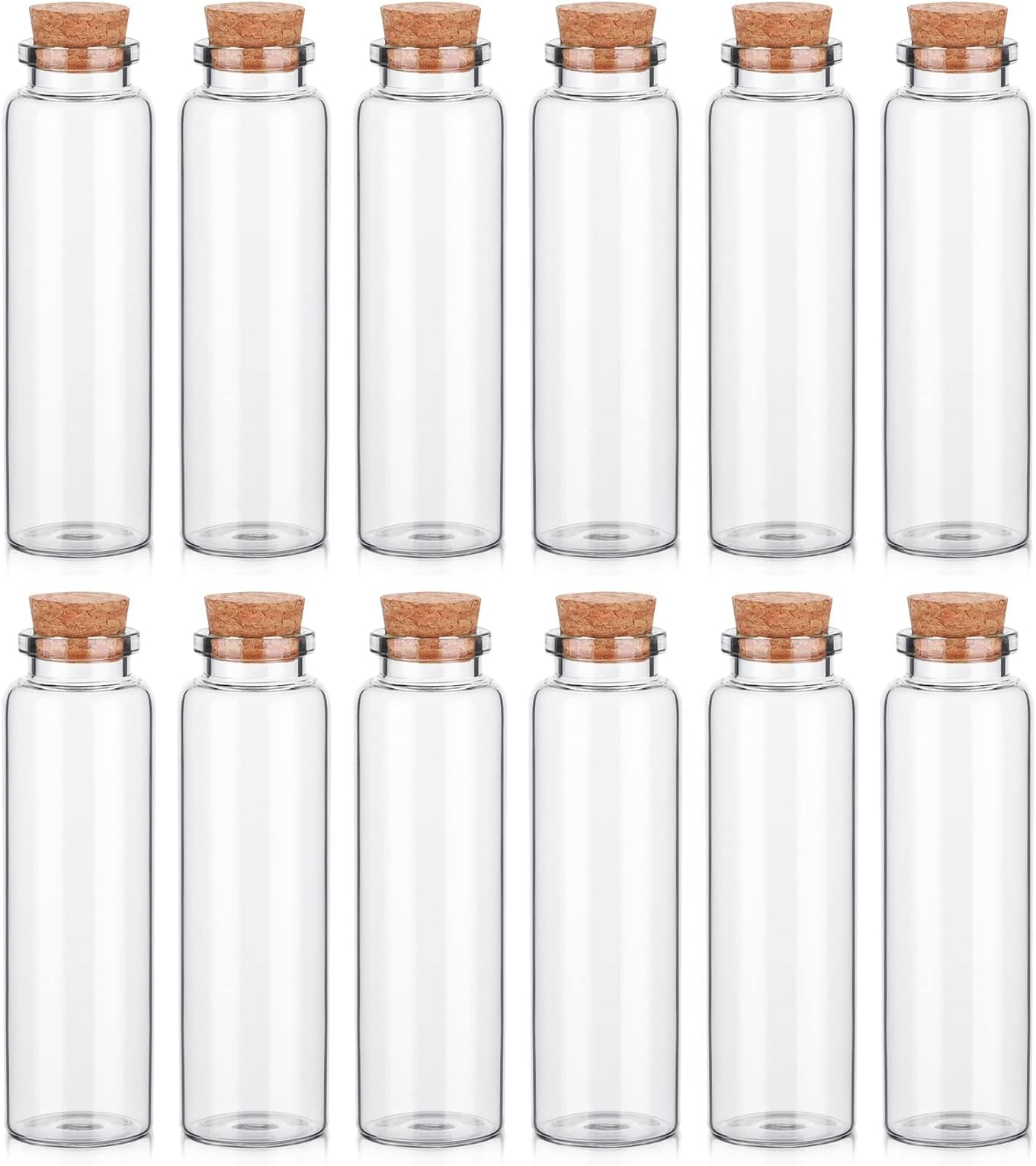 Amazon.com: HOMSFOU 20pcs 60ml Small Mini Glass Bottles with Cork ...
