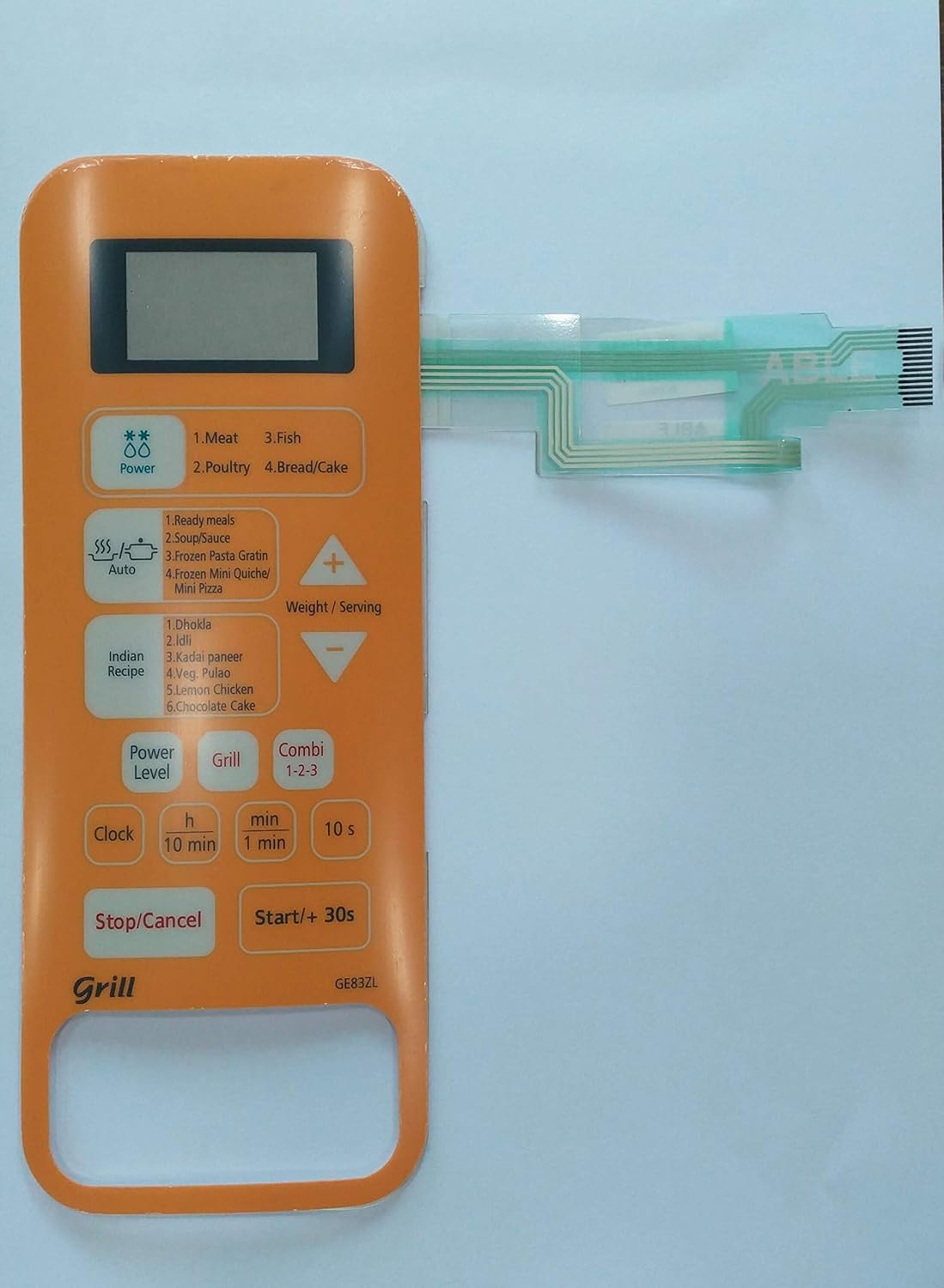 Able Model No GE83ZL Microwave Oven Membrane Keypad (Multicolour ...