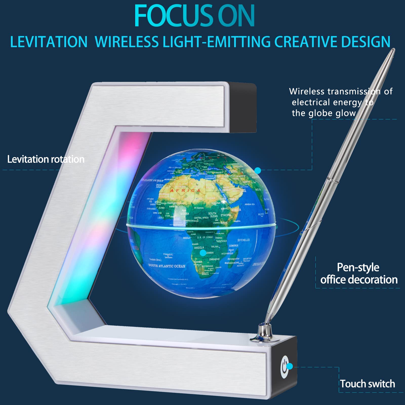Floating Globe Desk Accessory Floating Globe Magnetic