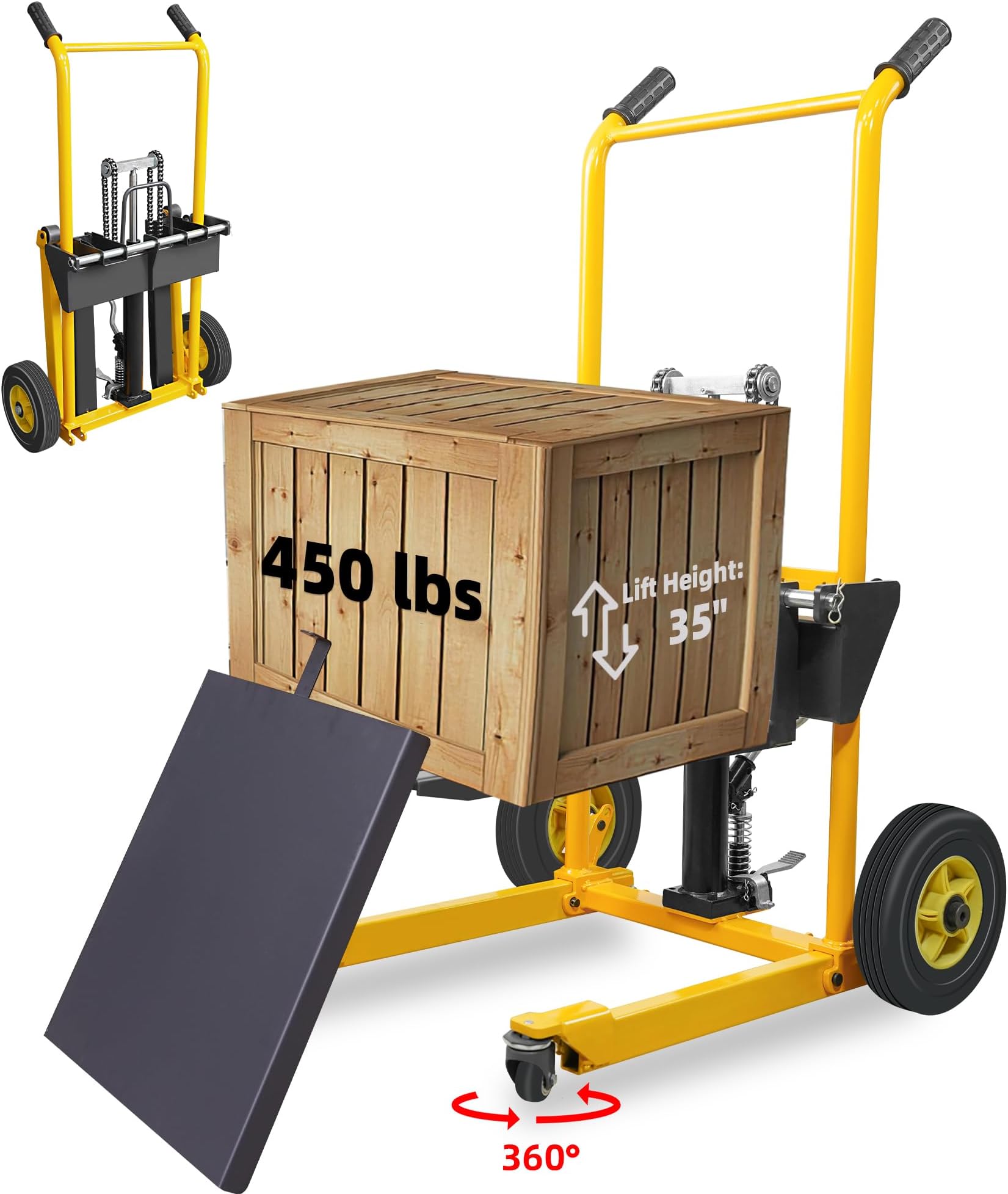 Amazon.com: Goodyear Material Lift Winch Stacker, Pallet Truck Dolly ...