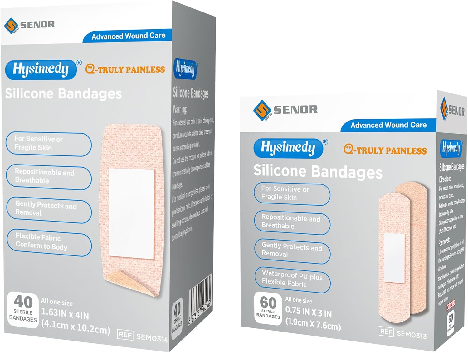 Amazon.com: Silicone Bandages Large Size for Sensitive Fragile Skin - 1 ...