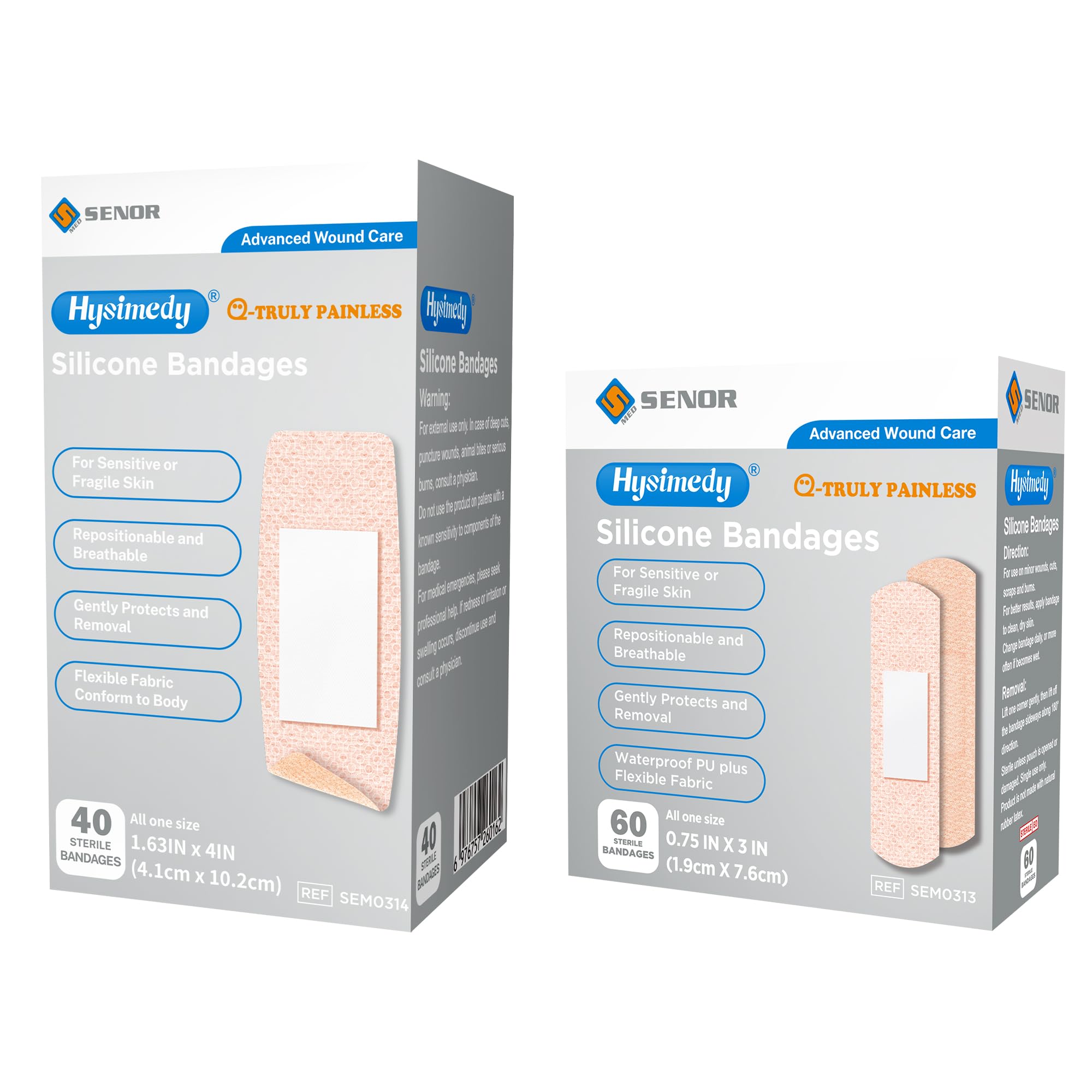 Amazon.com: Silicone Bandages Large Size for Sensitive Fragile Skin - 1 ...