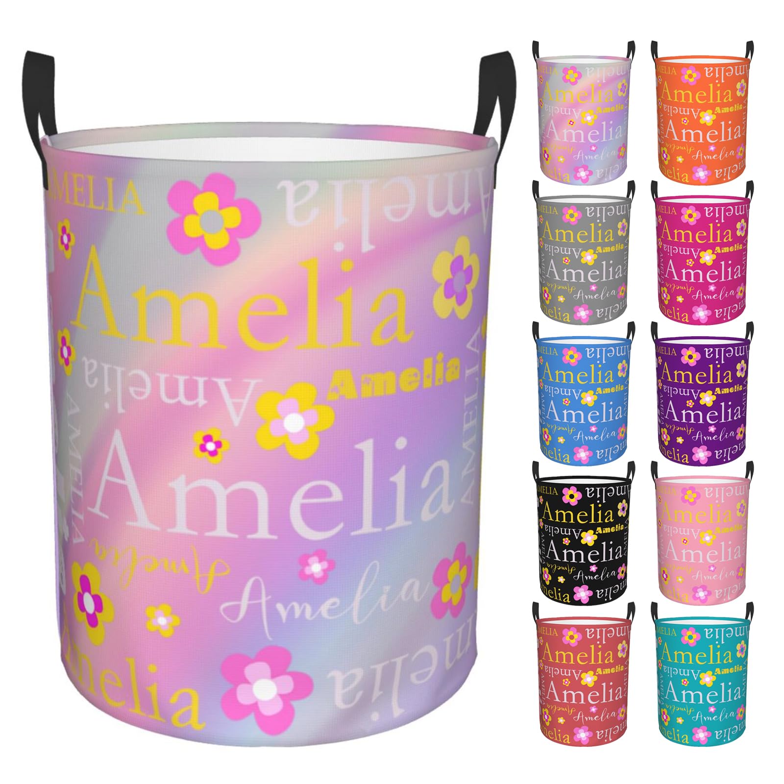 Amazon.com: Personalized Laundry Basket Custom Laundry Hamper with Name ...