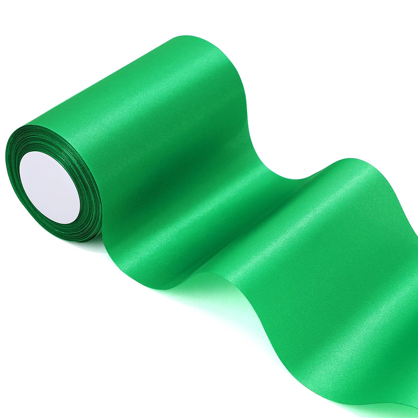 Amazon.com: CenterZ 6 inch x 24 Yards Long Green Satin Ribbon, Wide ...