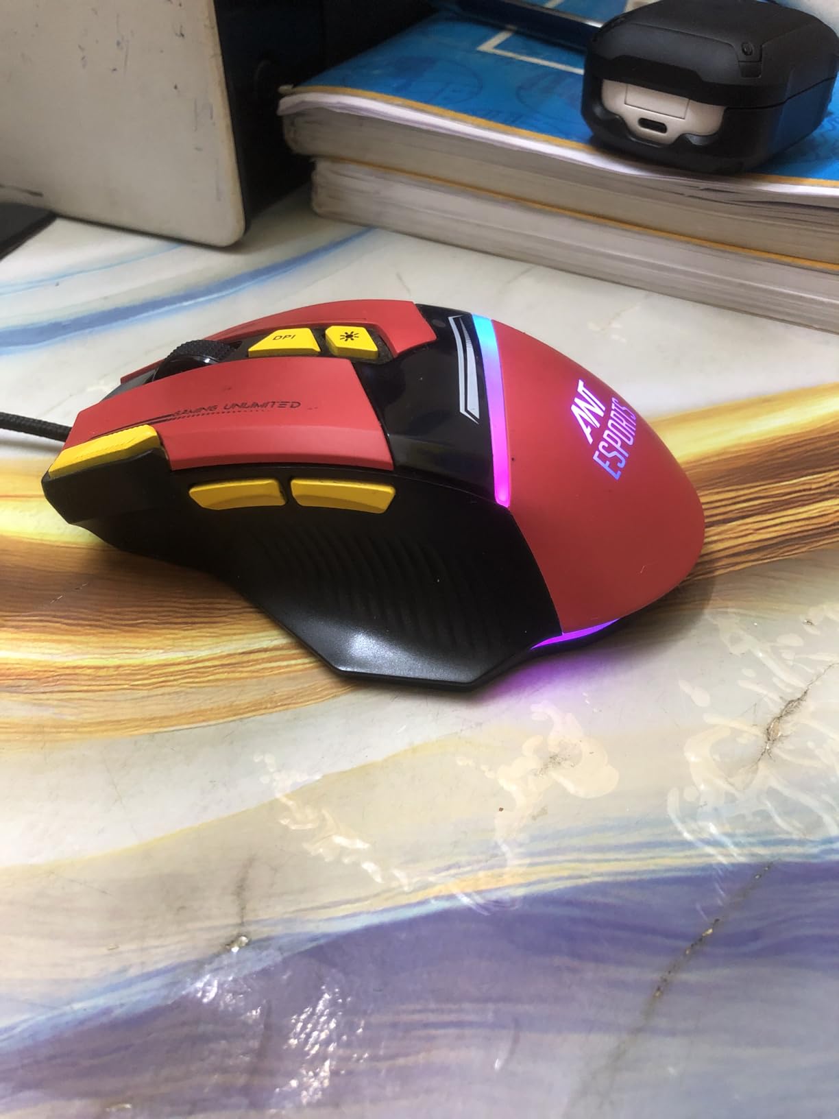 Ant Esports GM380 Wired RGB Gaming Mouse, 12800 DPI Optical Sensor, 6 ...