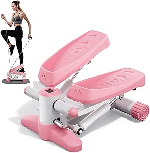Mytrix Pink Stair Stepper for Exercises, Portable Mini Steppers with ...