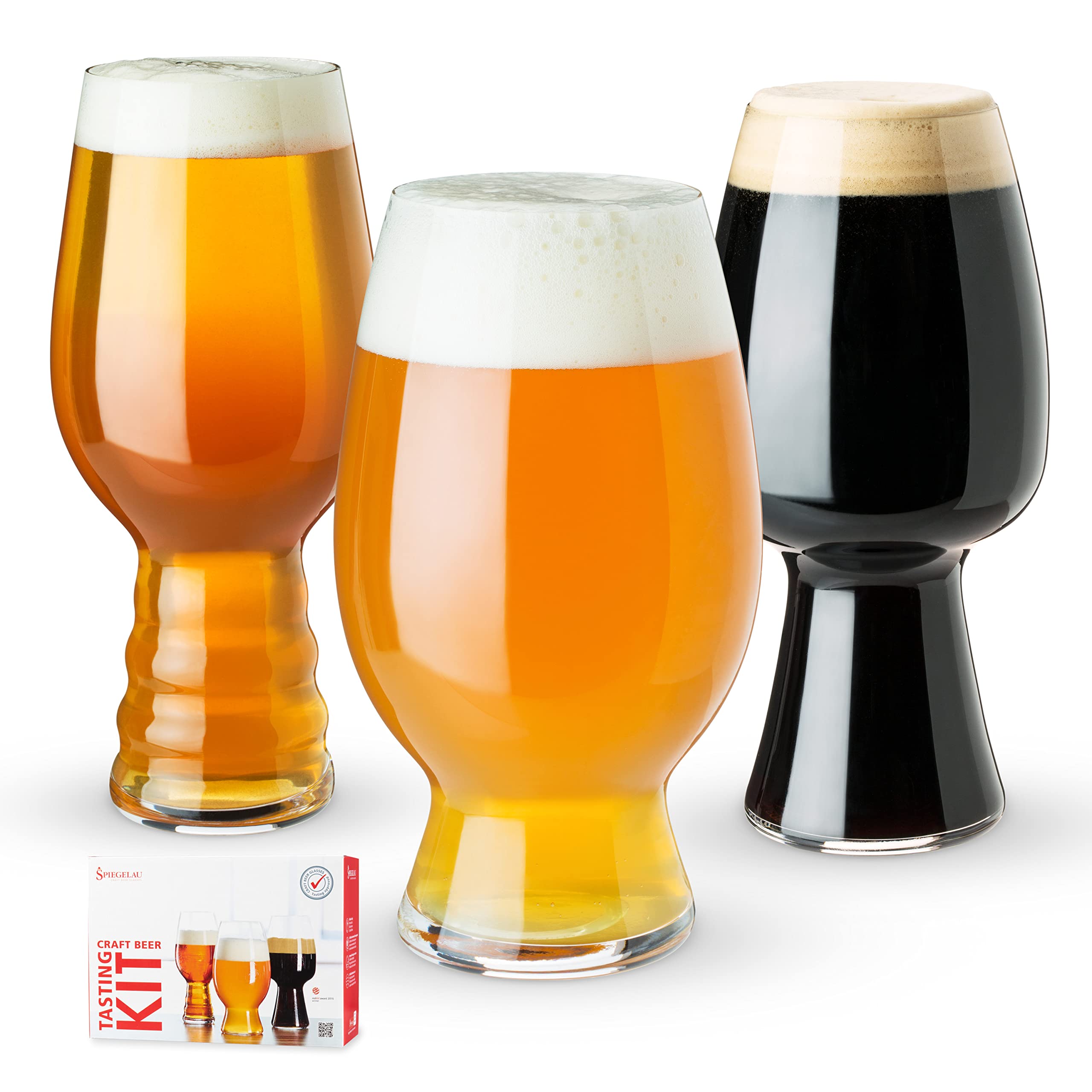 Amazon.com | Spiegelau Craft Beer Glasses Tasting Kit, Modern Crystal ...