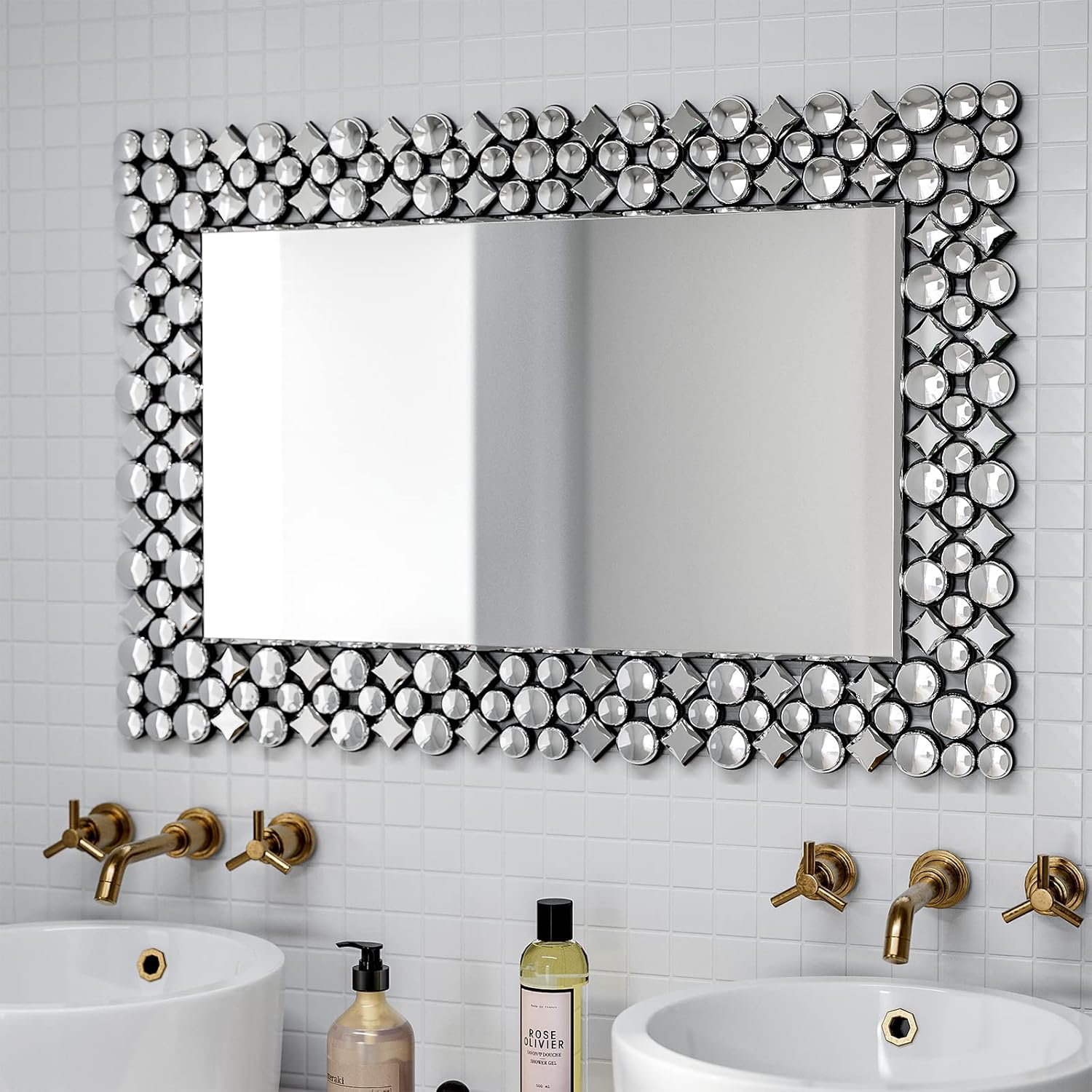 Amazon.com: IKIFLY Large Decorative Wall Mirrors, 35"x24" Modern Art ...