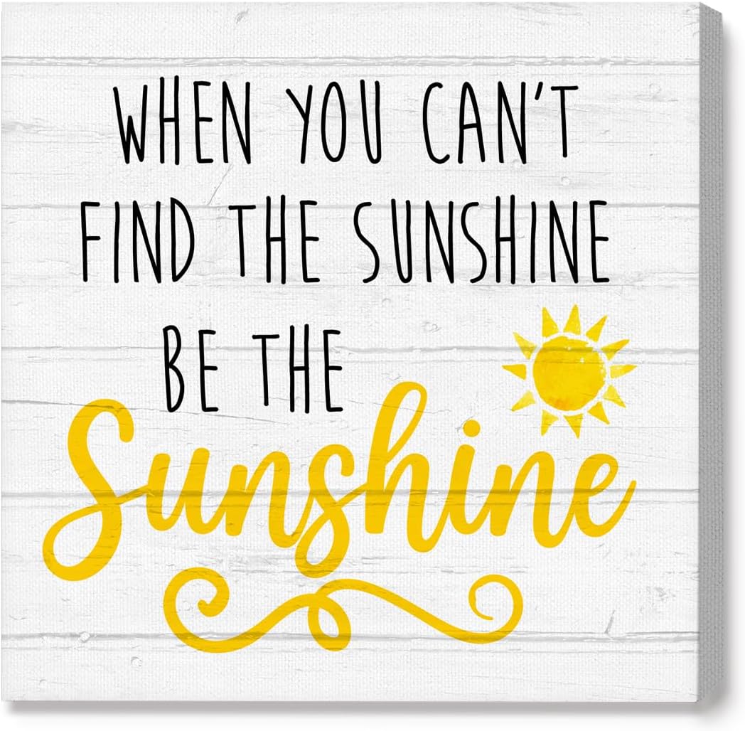 Amazon.com: When You Can't Find The Sunshine Be The Sunshine Wall Art ...