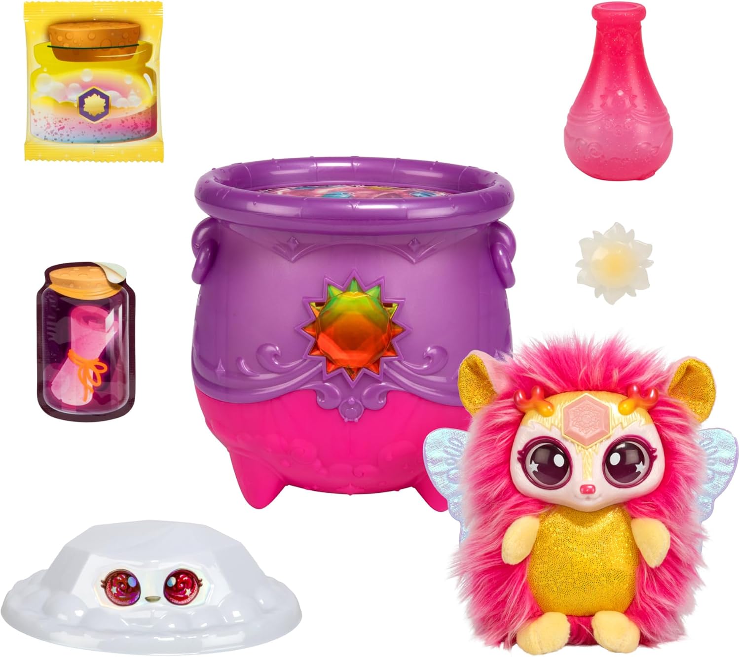 Magic Mixies Magical Gem Surprise Cauldron: Sun. with New Shimmer Eyes ...