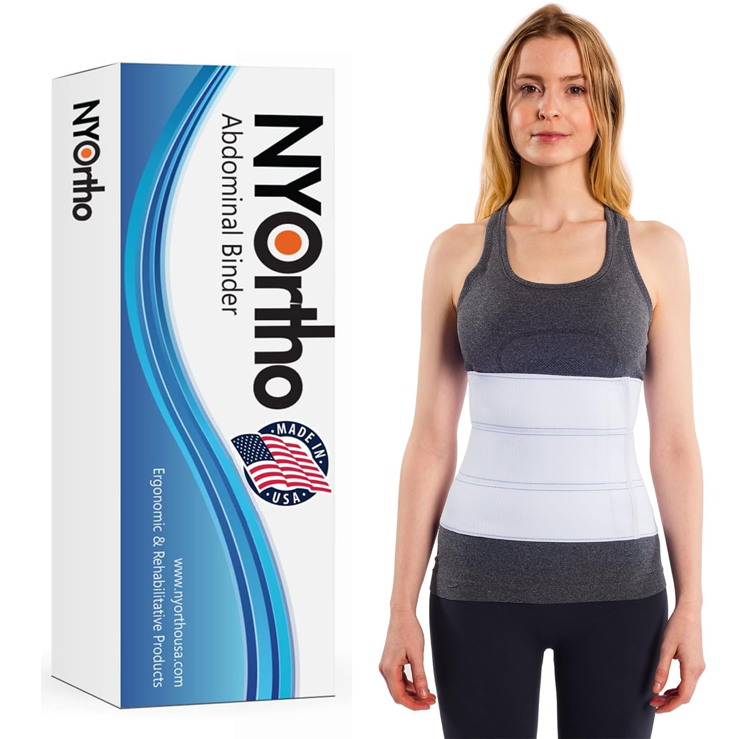 Amazon.com: NYOrtho Plush Stomach Abdominal Binder - Soft & Latex-Free ...