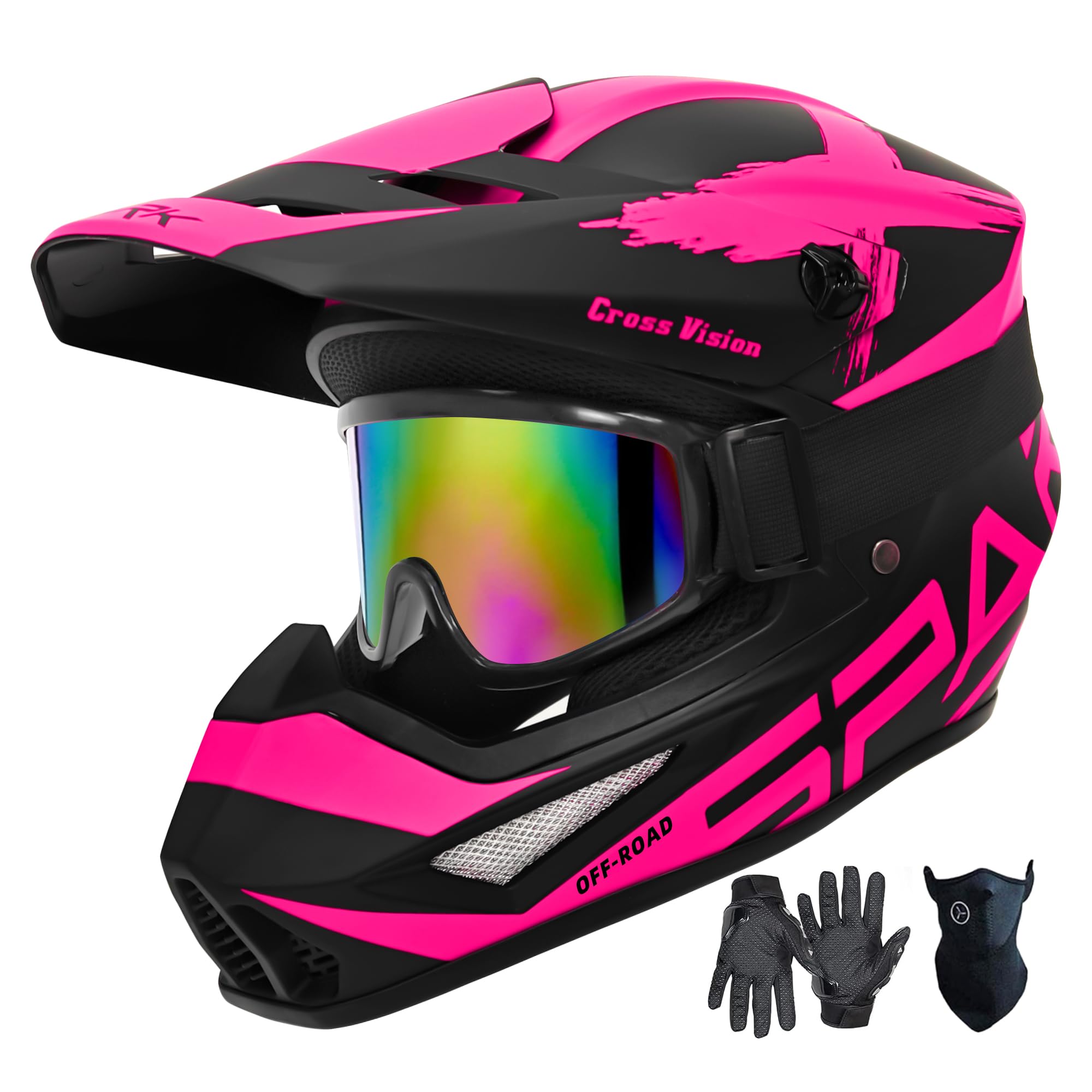 Amazon.com: Motocross Helmet,Youth & Adult ATV Dirt Bike Motorcycle ...
