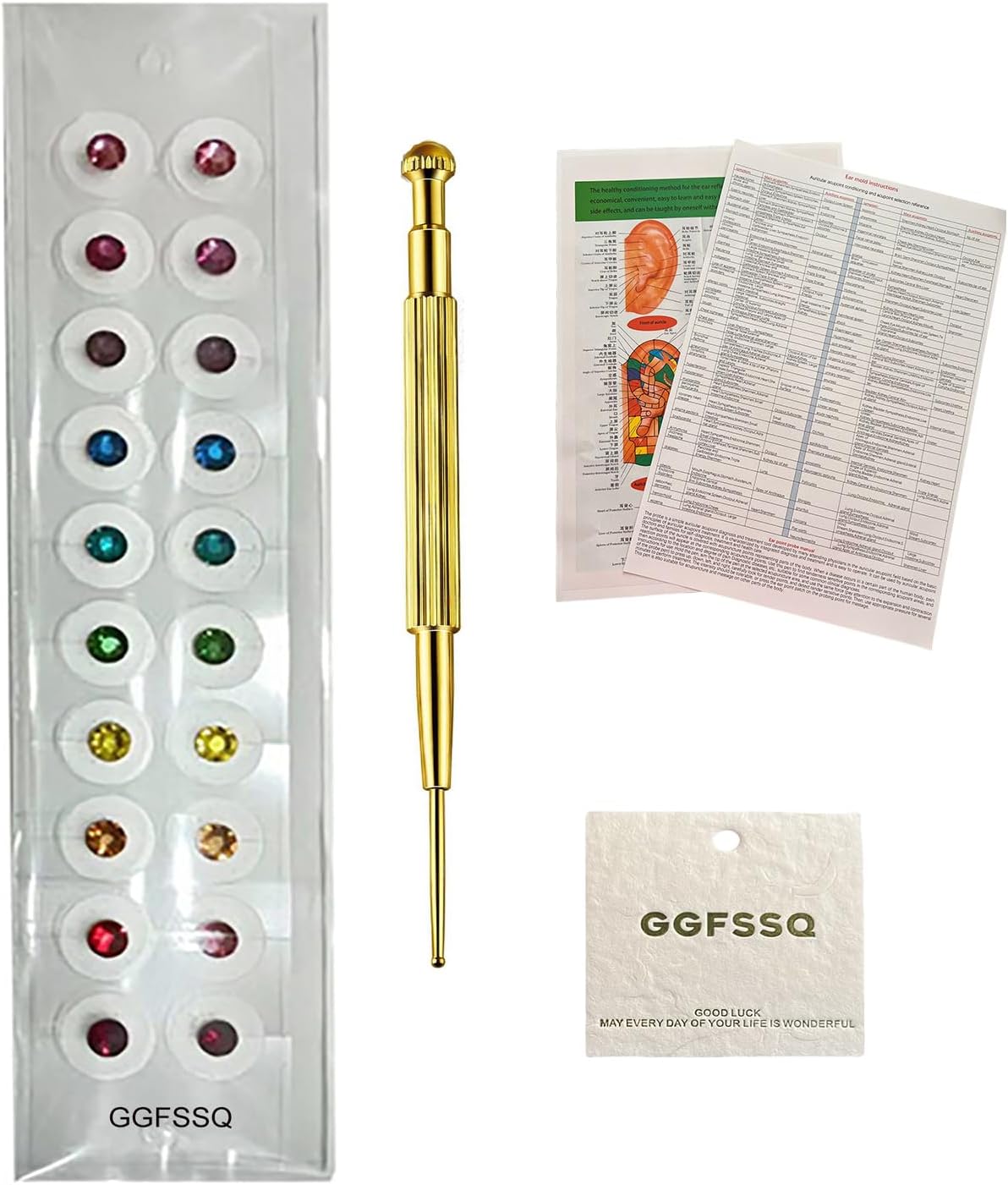 Amazon.com: GGFSSQ Ear Seeds Acupuncture Kit - 20 Pieces - Acupressure ...