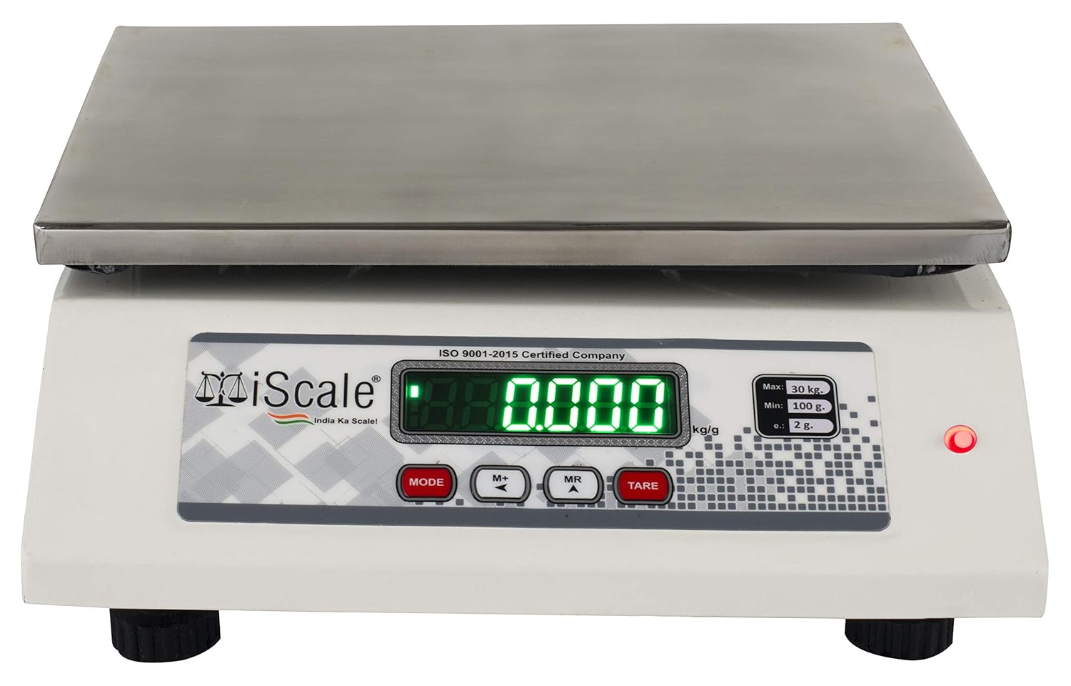 iScale 30Kg x 1g Digital Retail Counter Weighing Machine Pan Size 10 x ...