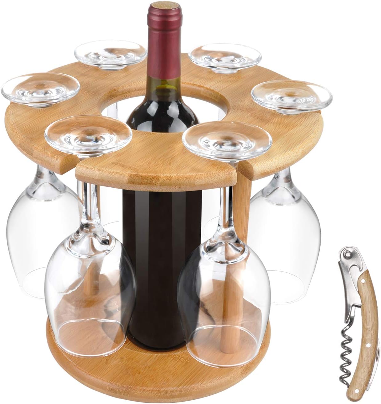 Amazon.com: Tirrinia Wine Rack, Wine Glass Holder and Bottle Drying ...