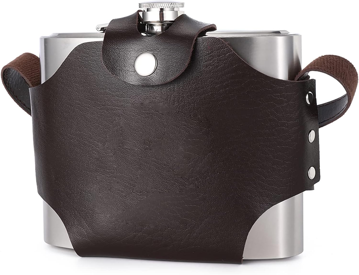 Amazon.com: MYPLAISIR Flat Water Bottle Travel Flask 304 Stainless ...