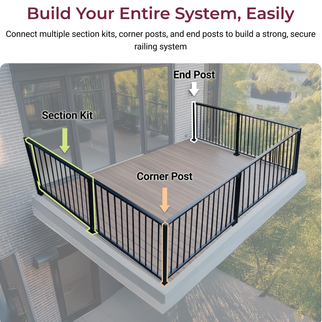 Snapklik.com : CR Fence & Rail Vertical Guard Rail Kit, 6Wx3H Deck ...