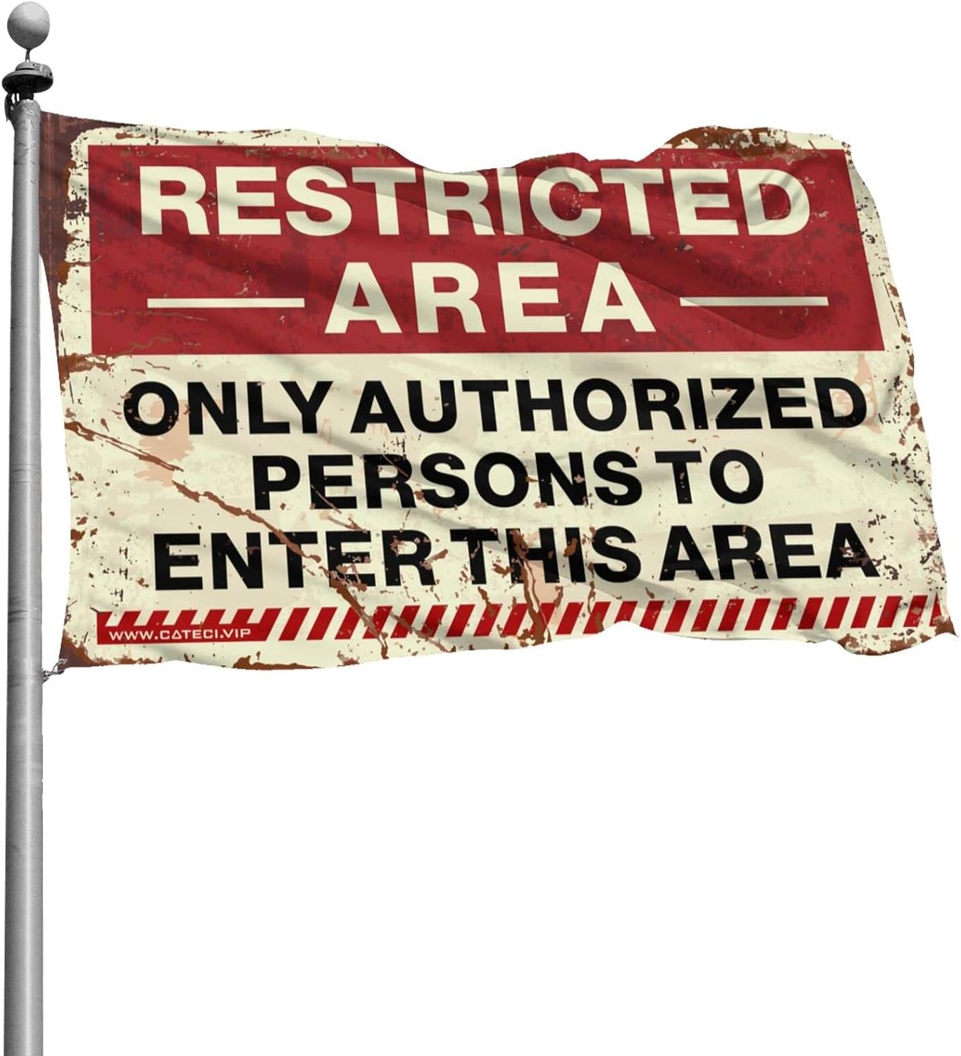 Amazon.com : Cool Dorm Room Flags Restricted Area Only Authorized ...