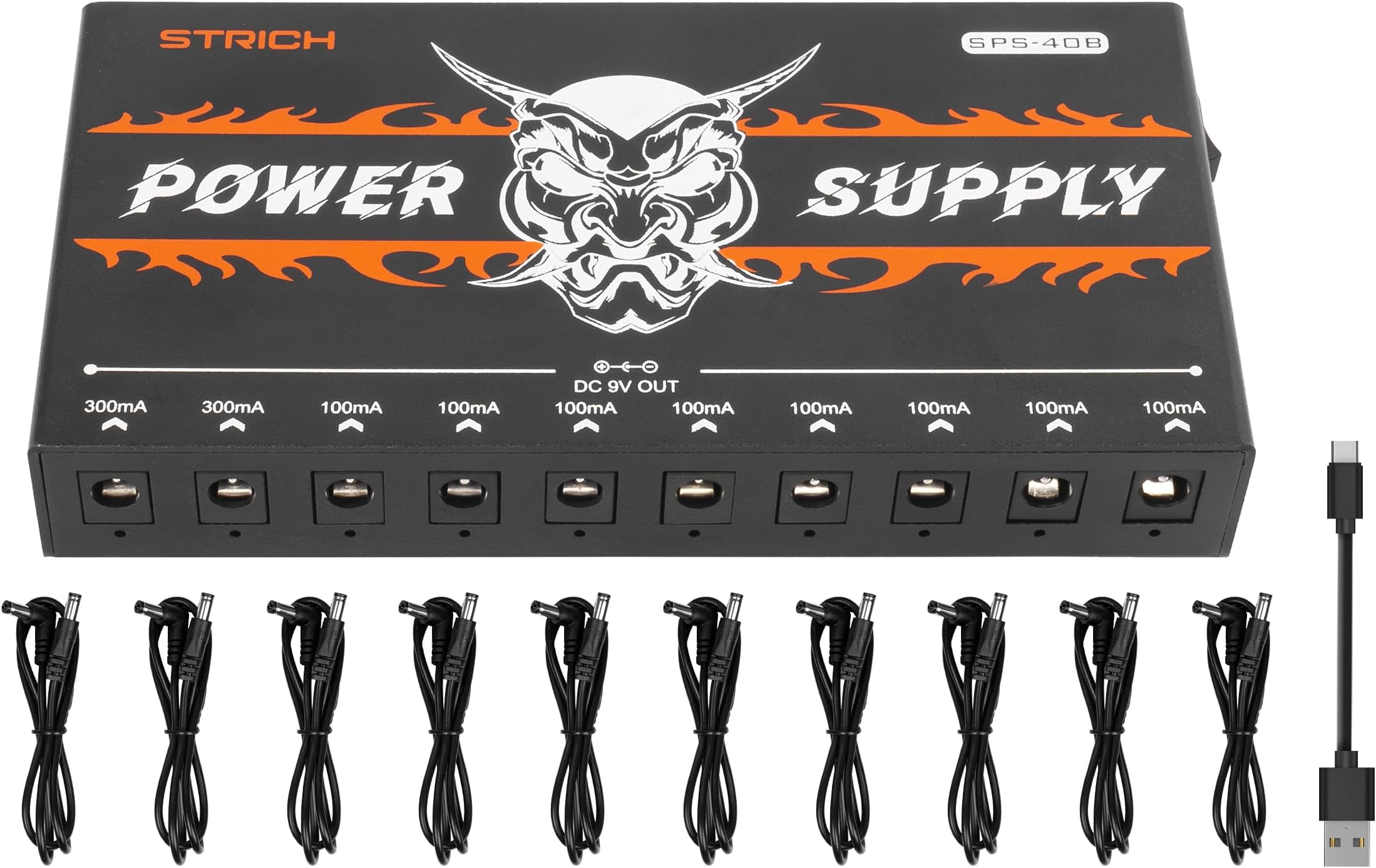 Amazon.com: Hiree Guitar Pedal Power Supply 7 DC Output for 9V Effect ...