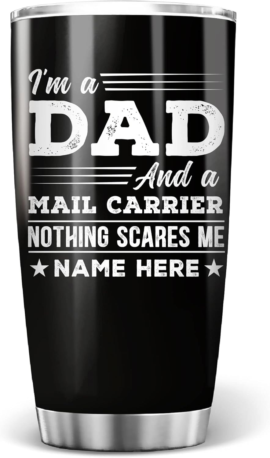 Amazon.com | PREZZY Personalized Mail Carrier Tumbler I'm A Dad And A ...
