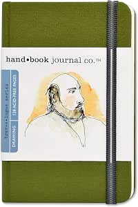 Speedball Drawing Journal Book 3.5 x 5.5 Portrait Cadmium Green, Art ...