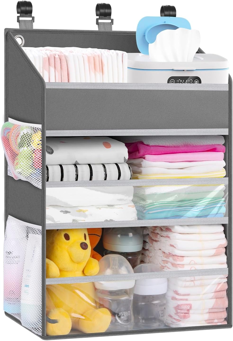 Amazon.com: Ruyahort Hanging Diaper Caddy Organizer Sturdy with Hoop ...