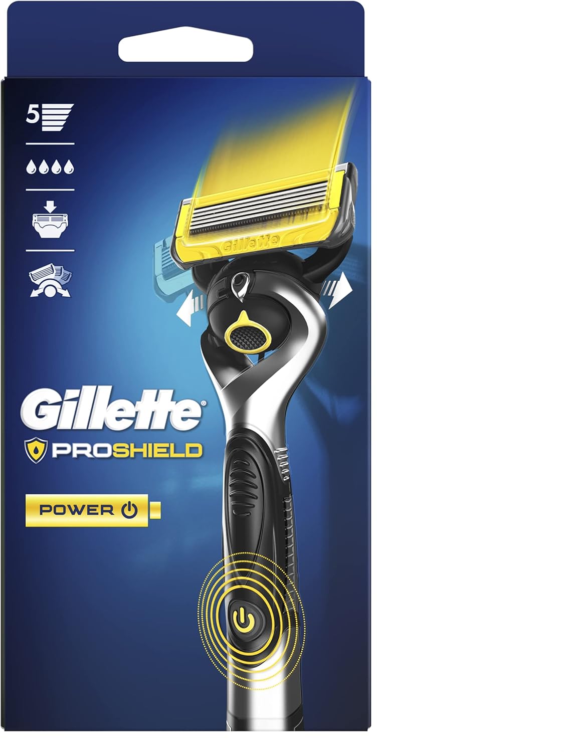 Gillette Proshield Power Razor : Amazon.co.uk: Health & Personal Care