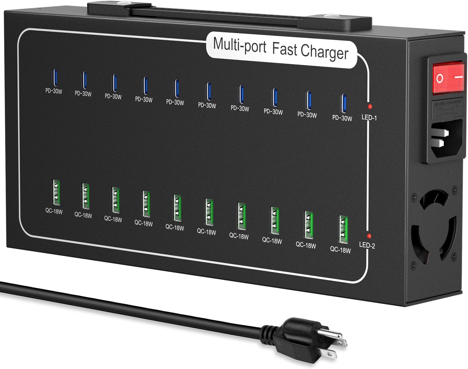 Amazon.com: 480W USB Charging Station, ALI SEA 20 Port (10 PD+10 QC ...