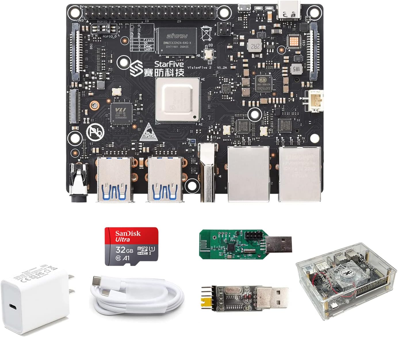 Amazon.com: VisionFive2 Open Source RISC-V Single Board Computer, Quad ...
