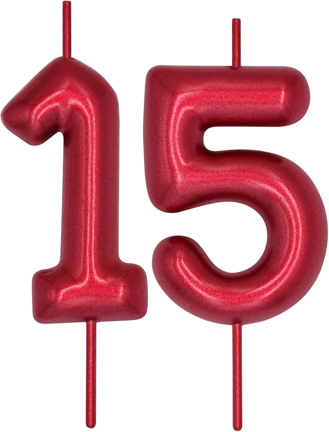 Amazon.com: DERVENTA Number Candle Red 2.36 inch Party Celebration ...