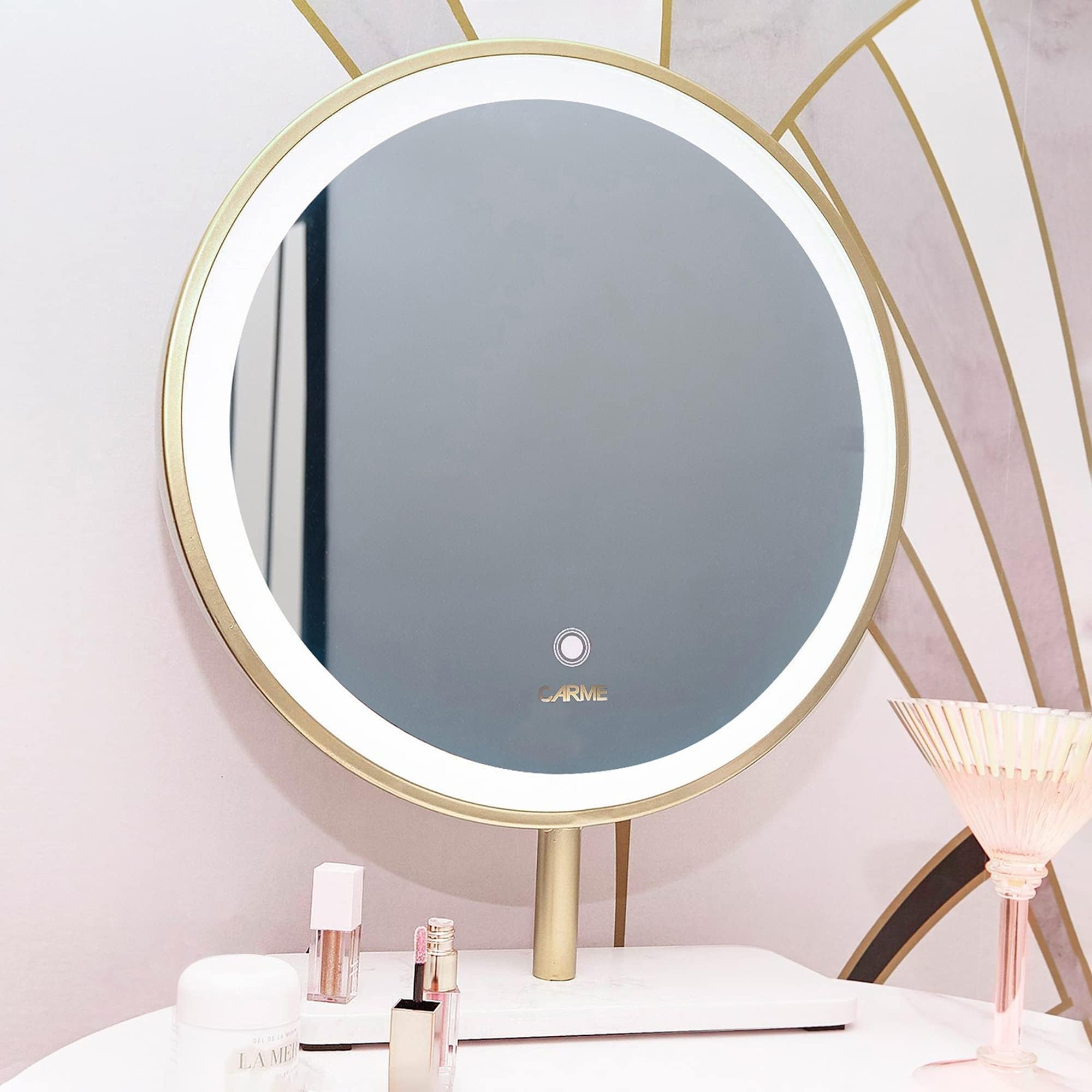 FABS Desktop Vanity Illuminated Makeup Mirror with Touch LED Lights ...