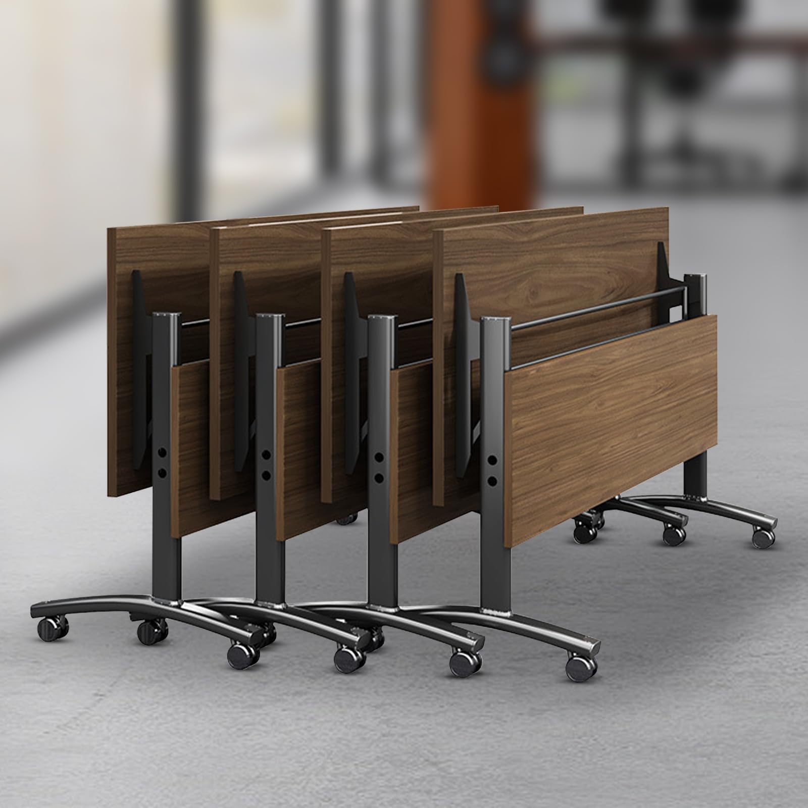 Amazon.com: Conference Table Foldable Meeting Tables,Flip Top Mobile ...