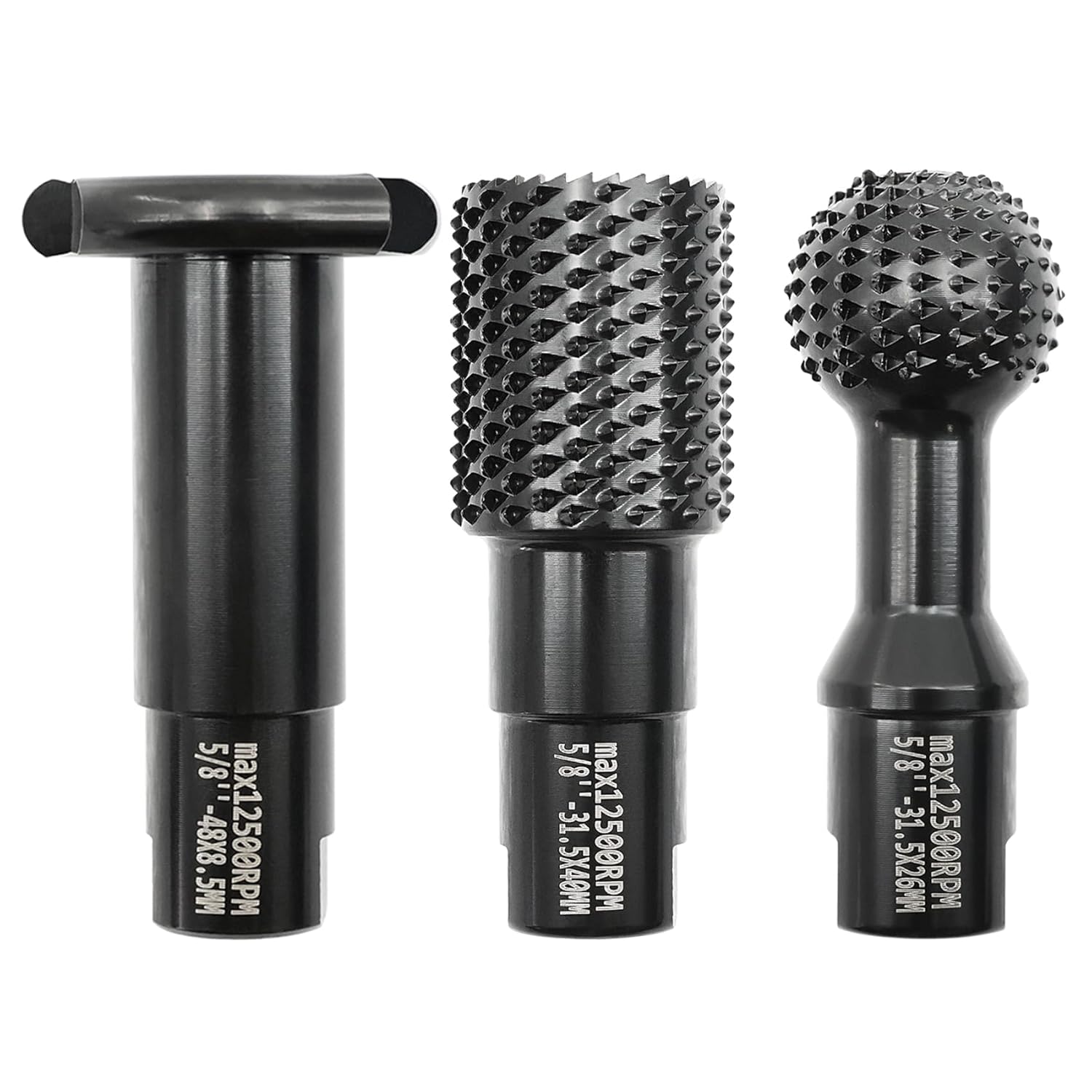 Woodworking Rotary Burr Set - 3pcs Wood Carving Burrs Drill Bit Milling ...