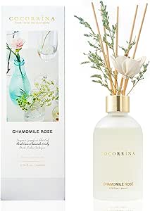 COCORRÍNA Reed Diffuser Chamomile Rose, 200ml Flower Reed Diffuser Set ...