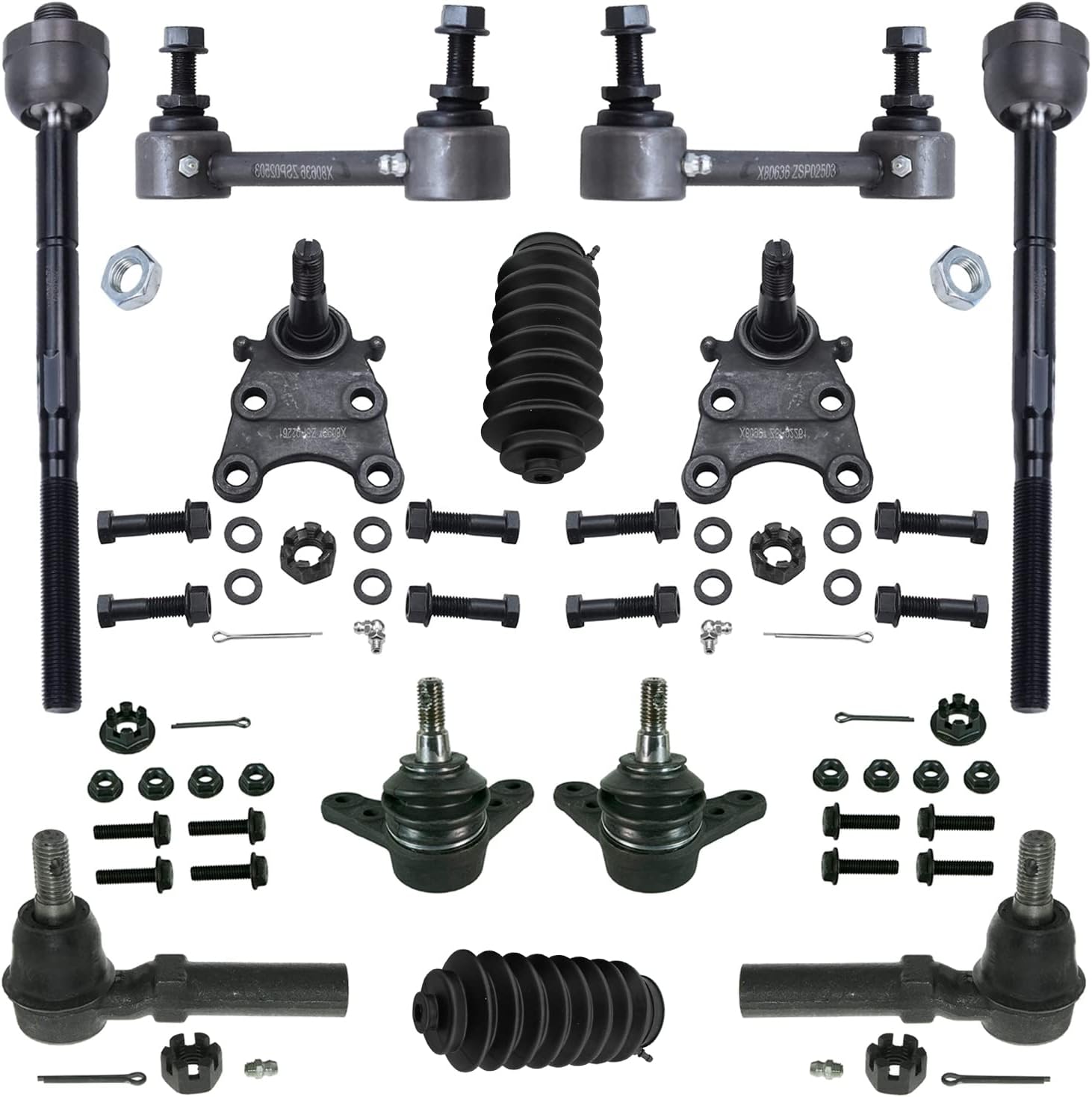 Amazon.com: Detroit Axle - 11pc Front End Suspension Kit Rack & Pinion ...