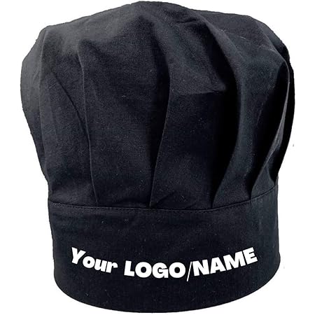 Bonnet de cuisine personnalisé - Bonnet de chef - Avec Nom, Texte ou ...