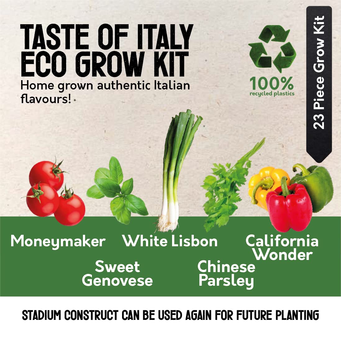 A Taste of Italy Herb Grow Your Own Kit Containing 5 Varieties of Herb ...