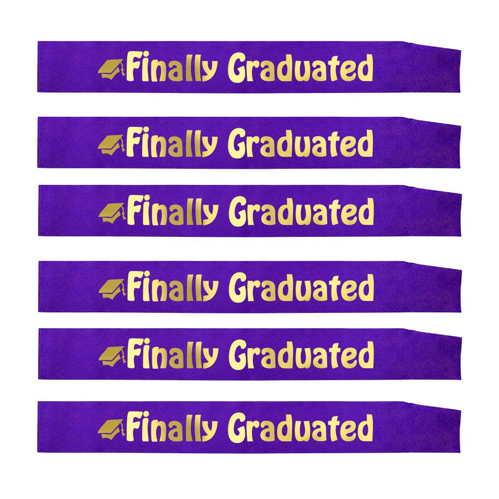 Amazon.com: Graduation Sash Class of 2024, 6 Pack Purple Finally ...