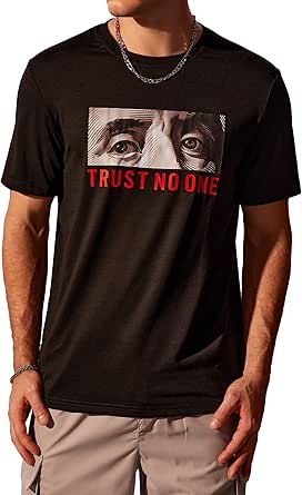 SOLY HUX Men's Graphic Tees Figure Letter Print Short Sleeve T Shirt Summer Tee Tops Black ...