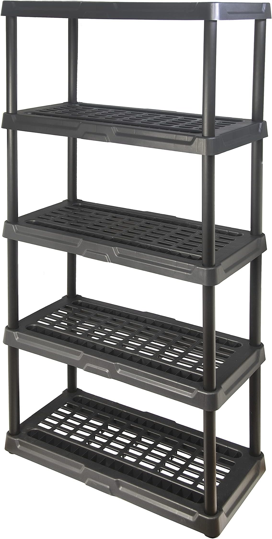 Amazon.com: HDX 36” x 72” 5-Tiered Ventilated Plastic Storage Shelving ...