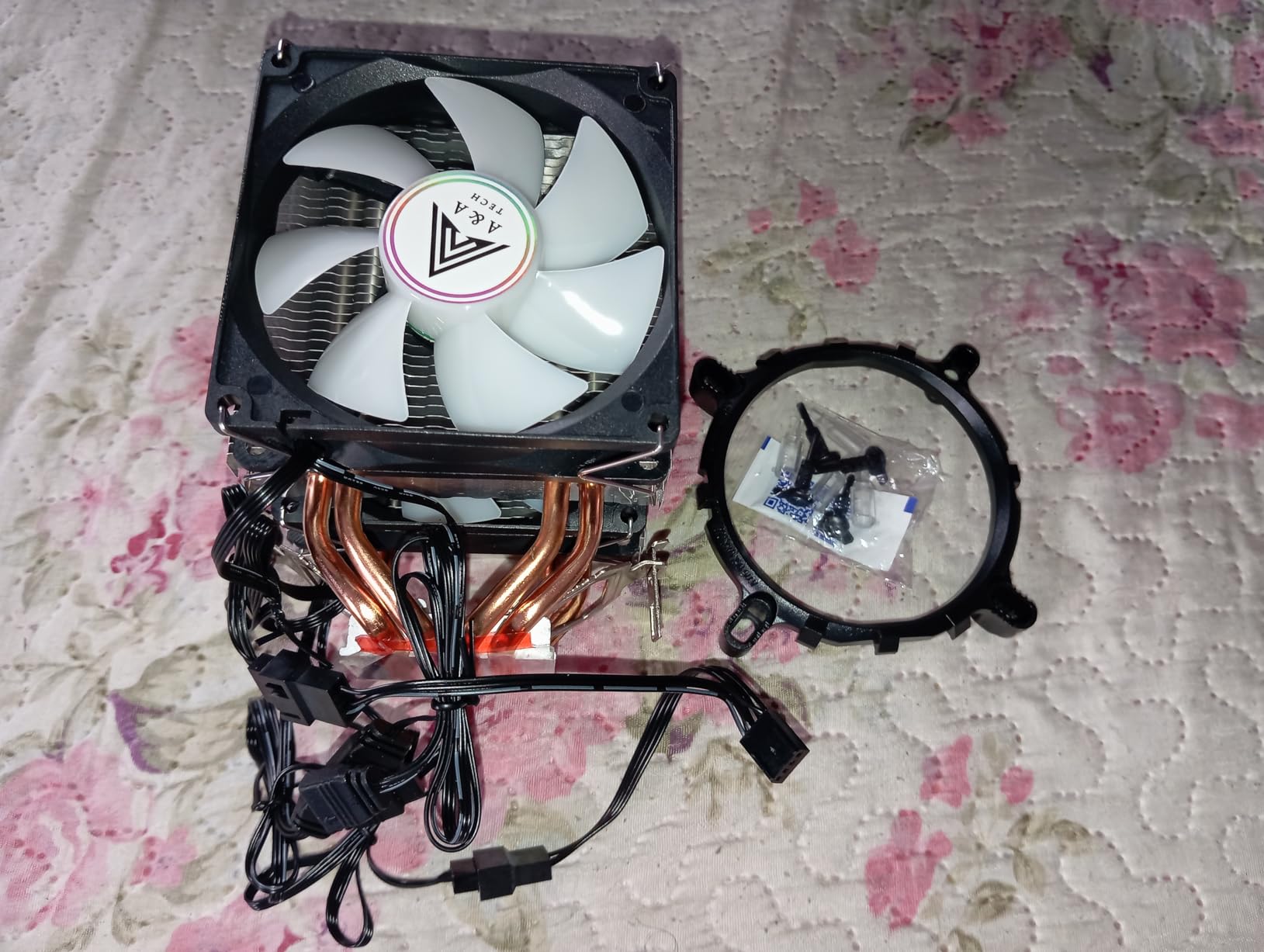 AIR COOLER CPU ARGB 4 HEATPIPES 2 FANS DA420 - A&ATECH : Amazon.com.br ...