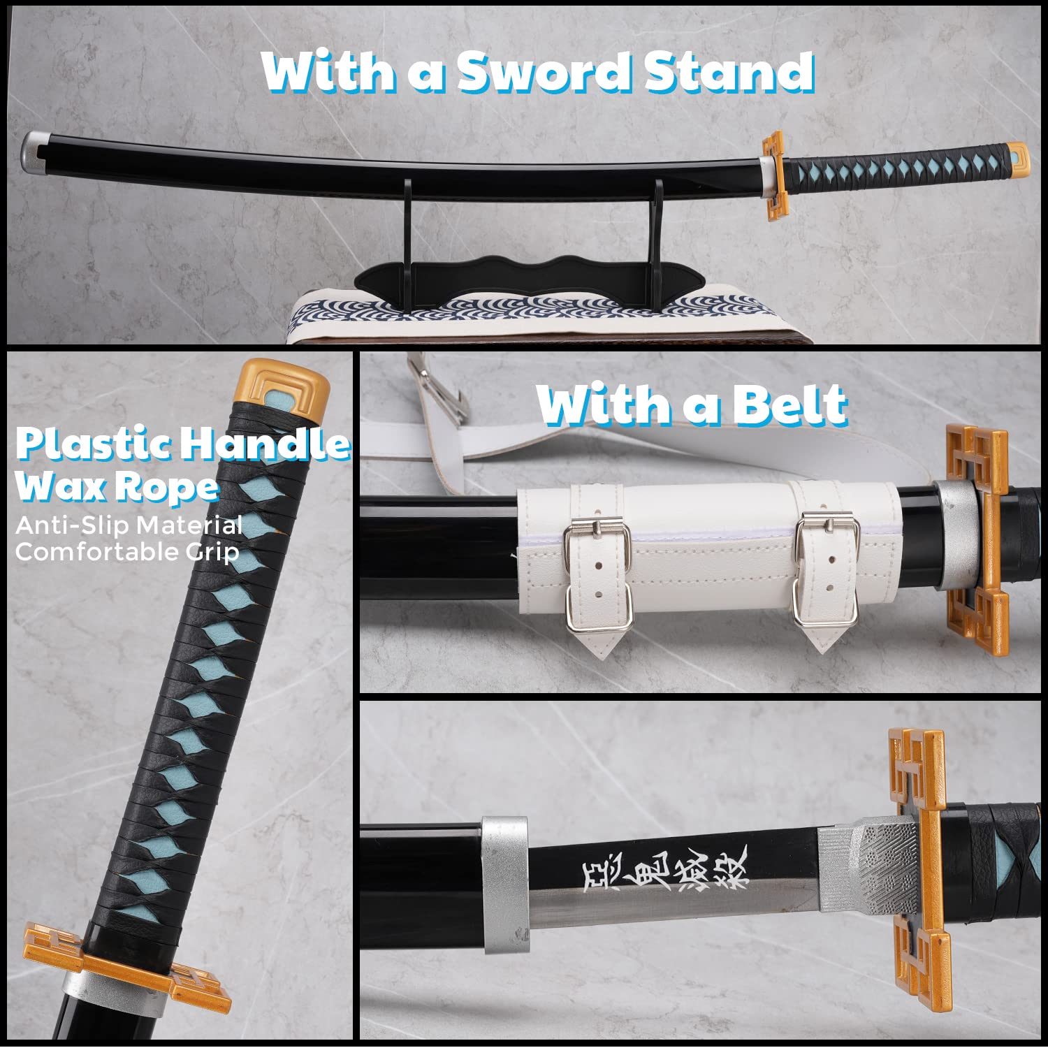 Snapklik.com : Carbon Steel Muichiro Sword, Metal&Plastic Cosplay Anime ...