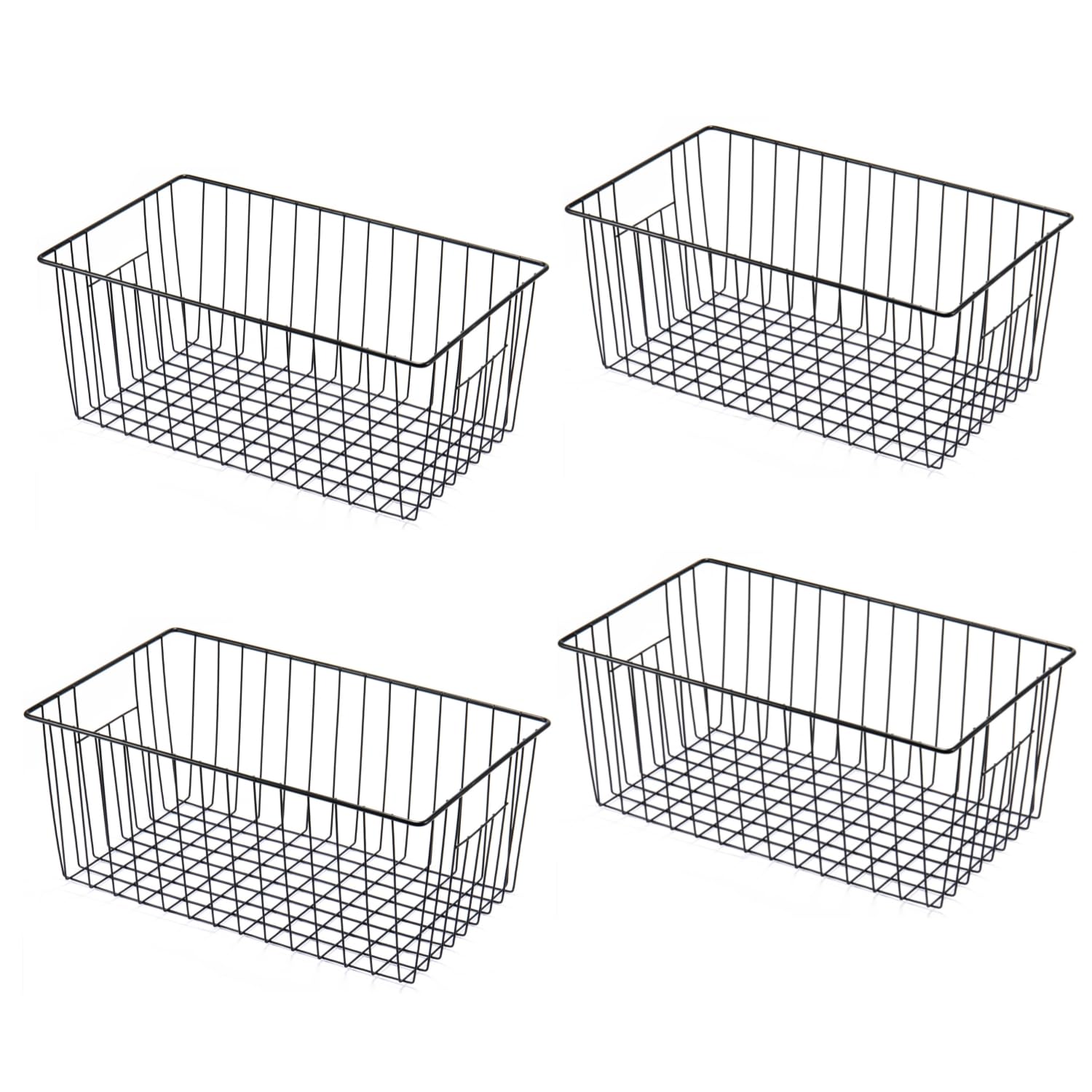 Amazon.com: Freezer Organizer Bins - 4 Pack Stand Up Freezer Baskets ...
