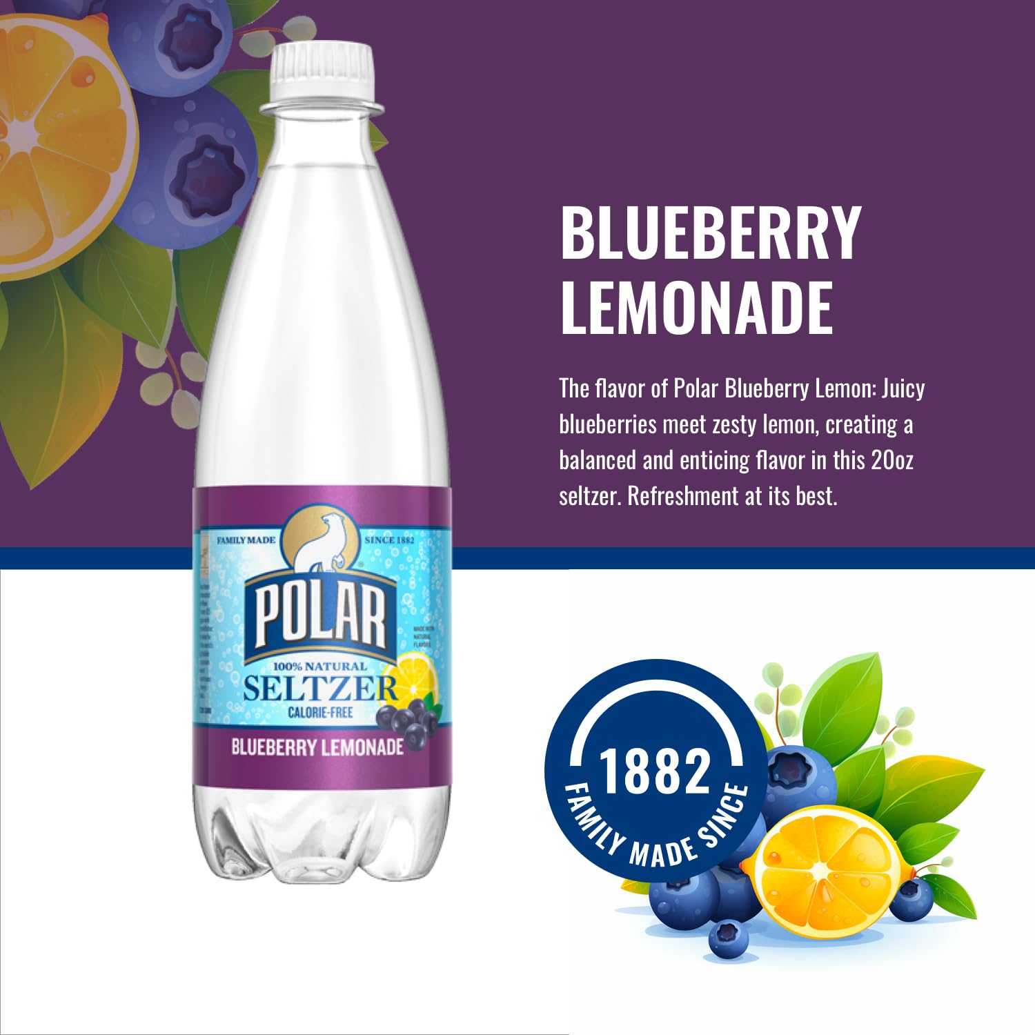 Snapklik.com : Polar Seltzer Sparkling Water Citrus Berry Variety Pack Flavored Seltzer Drinking ...