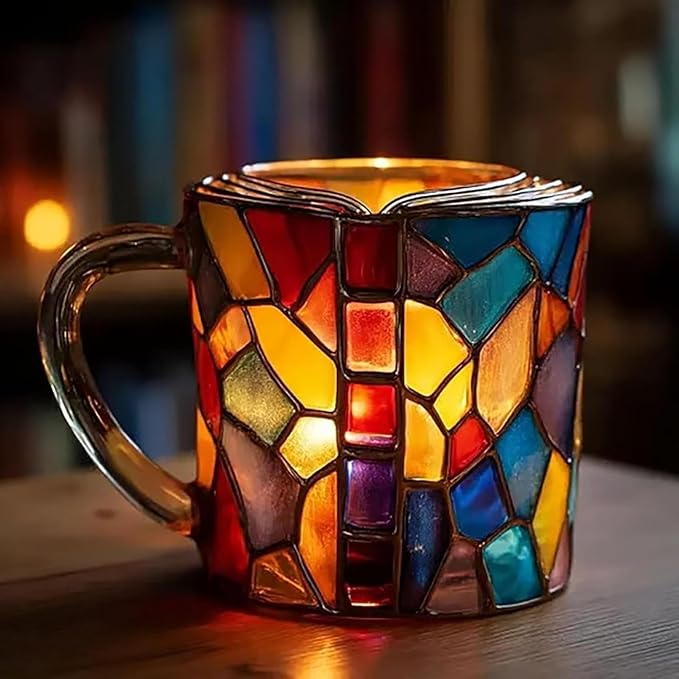 Amazon.com | Hand-Painted 3D Book Stack Coffee Mug - Unique Novelty ...
